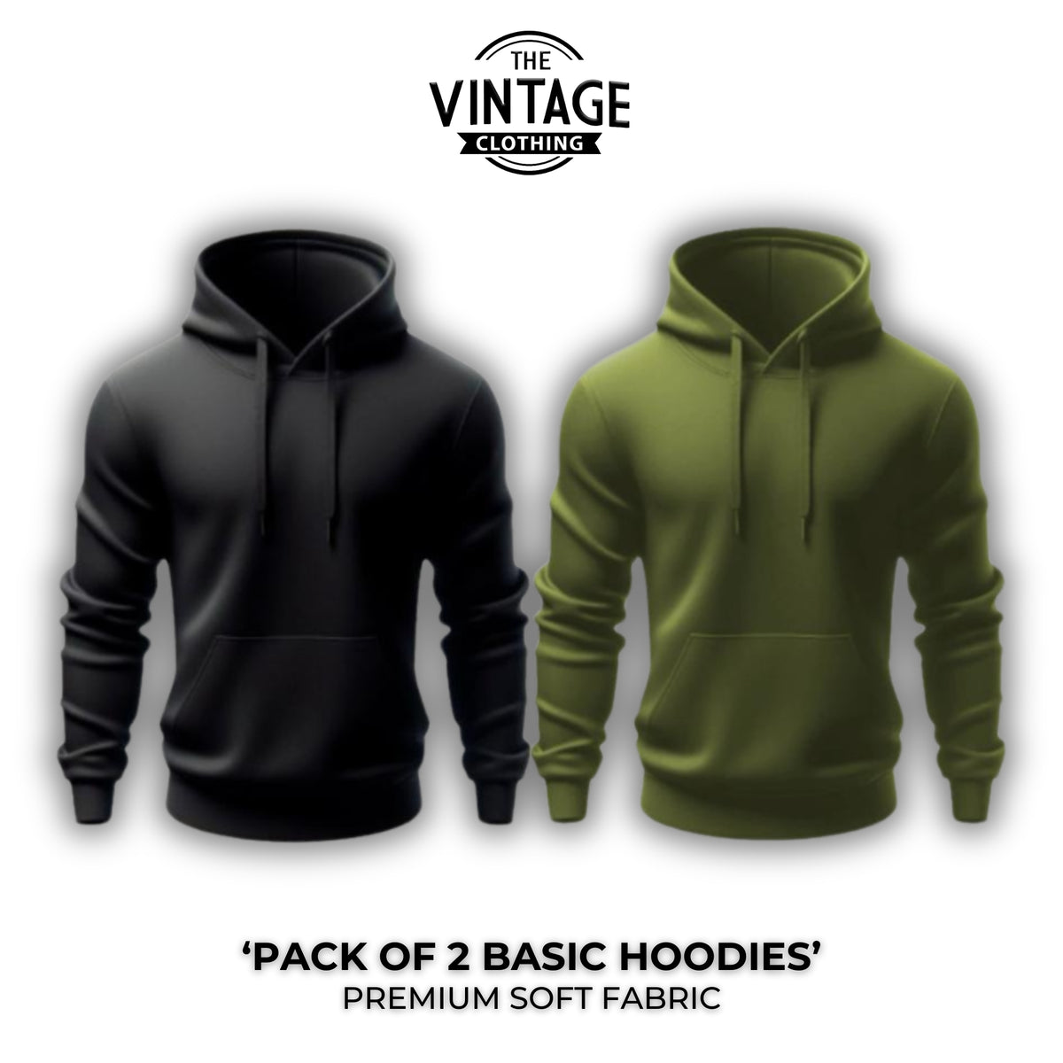 Pack of 2 Basic Hoodies – thevintageclothings